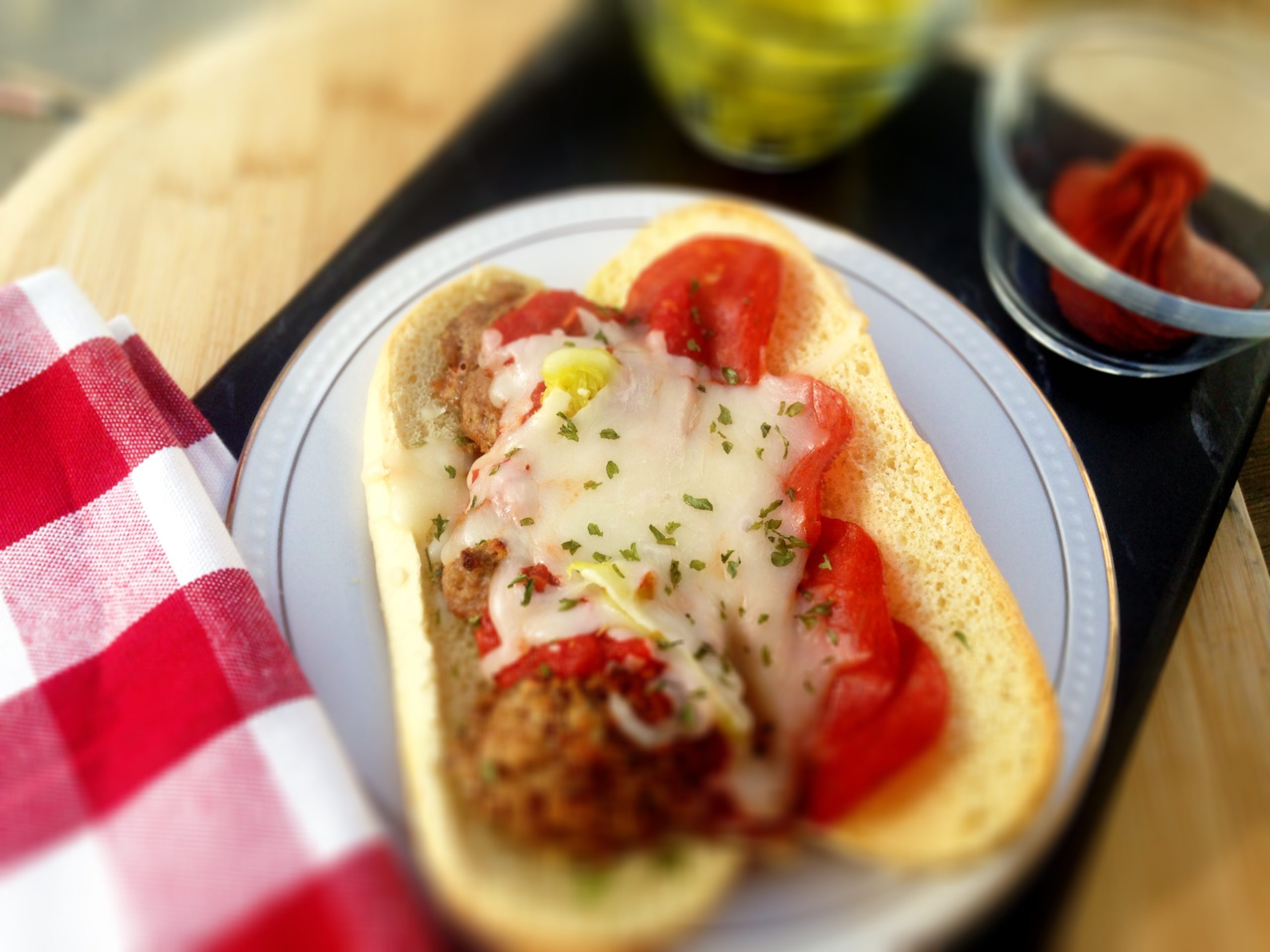 Toasted Meatball Sub Sandwiches | The Gingham Apron