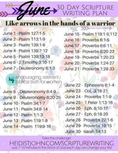 June-Scripture-Writing-Plan.-Like-arrows-in-the-hands-of-a-warrior ...