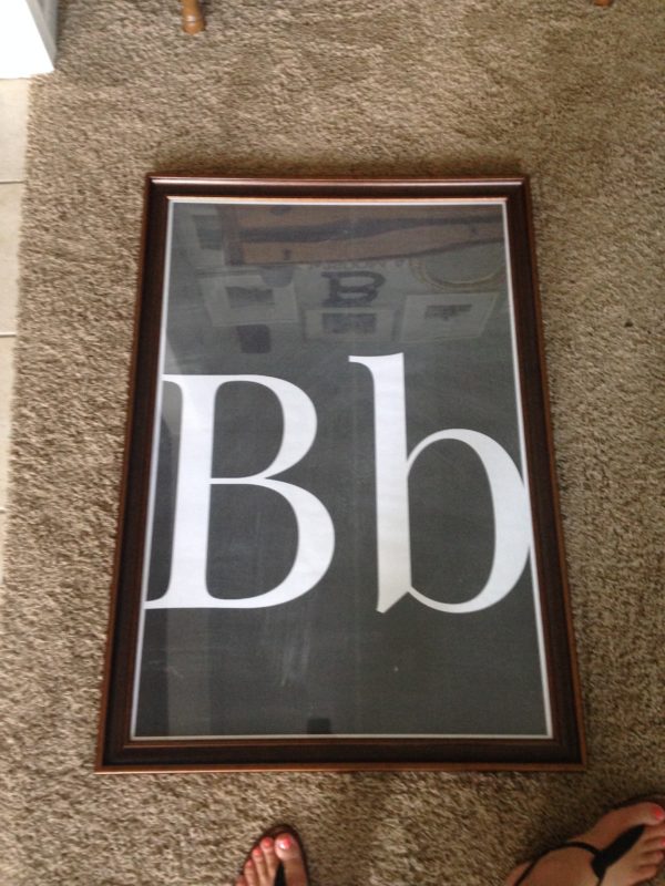 DIY Huge Letter and Picture Art (that's super cheap!) | The Gingham Apron