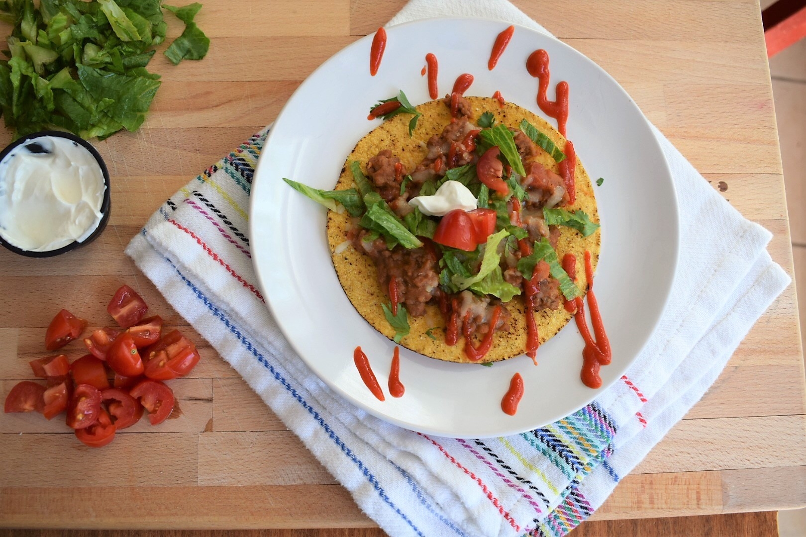 Beef and Bean Tostadas | The Gingham Apron
