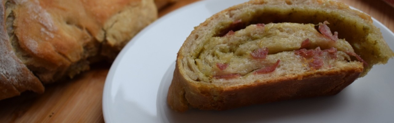 Stuffed Italian Meat and Cheese Bread | The Gingham Apron