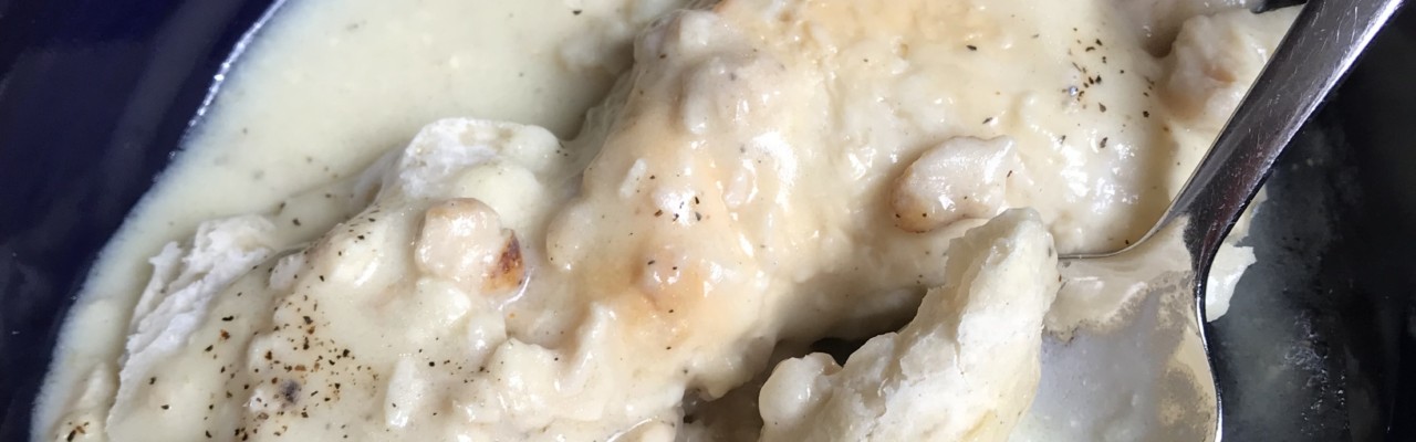 Creamed Chicken Over Biscuits | The Gingham Apron
