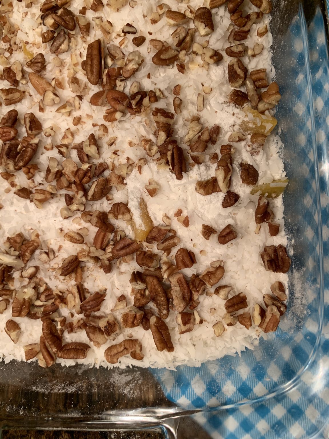 Butter Pecan Cake Mix Dessert (with peaches) | The Gingham Apron