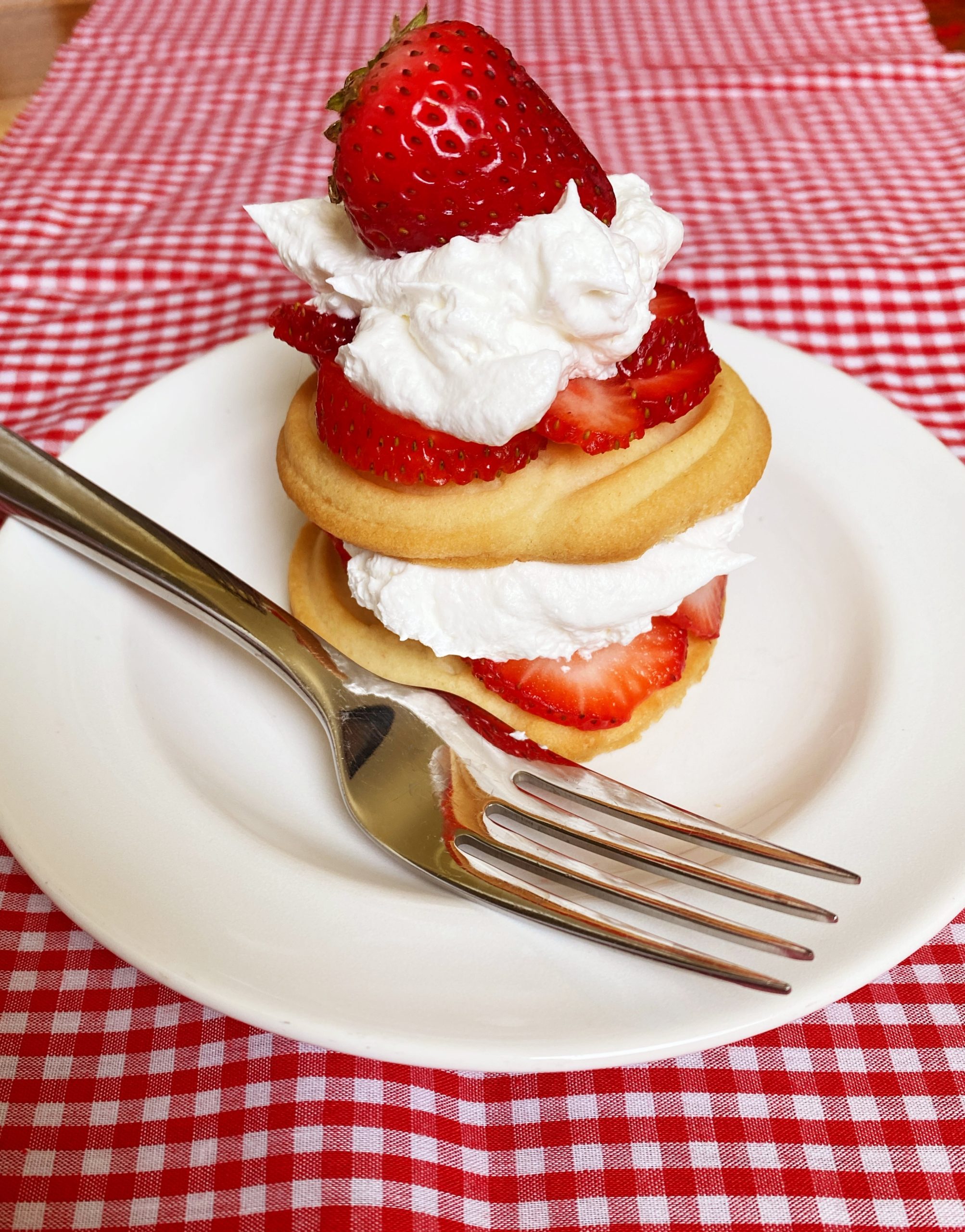 Simple Strawberry Shortcake Stacks | The Gingham Apron