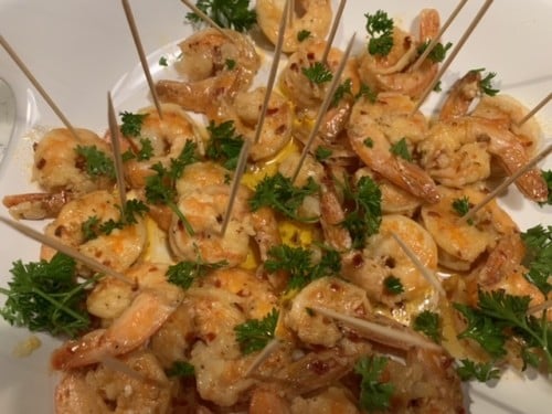 Roasted Garlic Shrimp Appetizer | The Gingham Apron